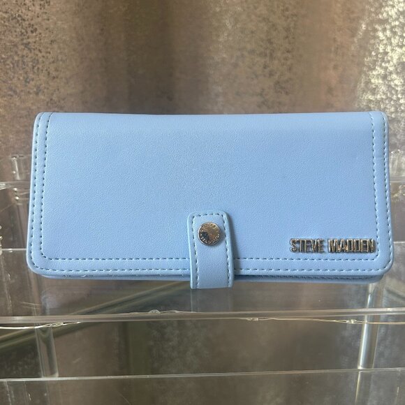 Steve Madden | Bags | Steve Madden Light Blue Womens Wallet Guc | Poshmark